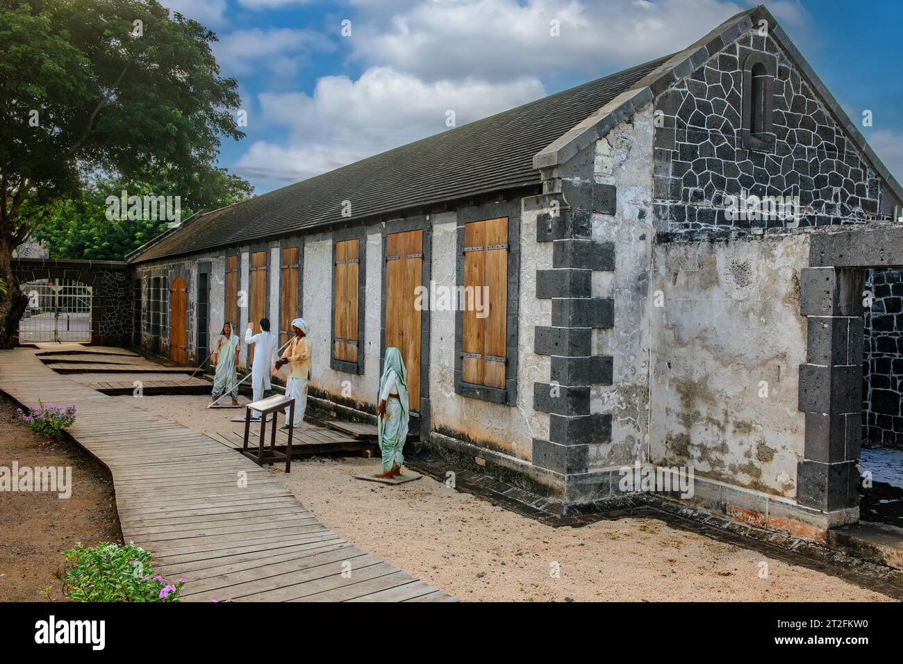 View of grounds Exterior open space beyond historic accommodation slave ...