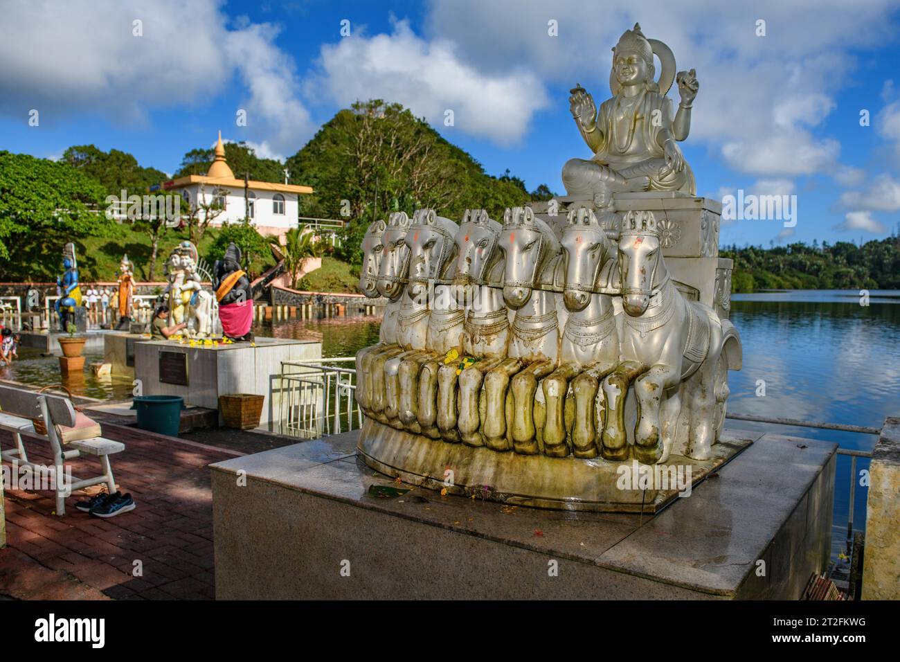 God deity Surya with seven horses personification of sun heat light at ...