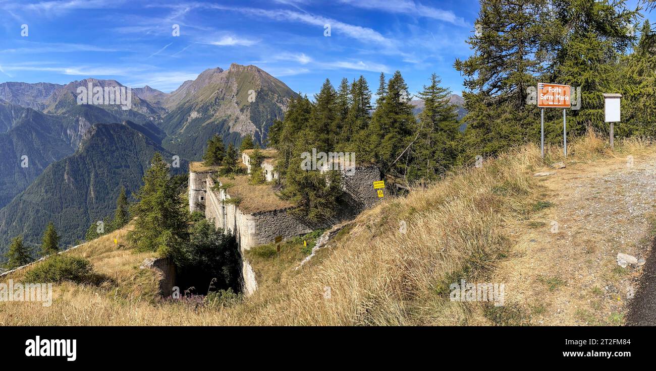 Forte Serre Marie, old military fort, Fenestrelle, Piedmont, Italy ...
