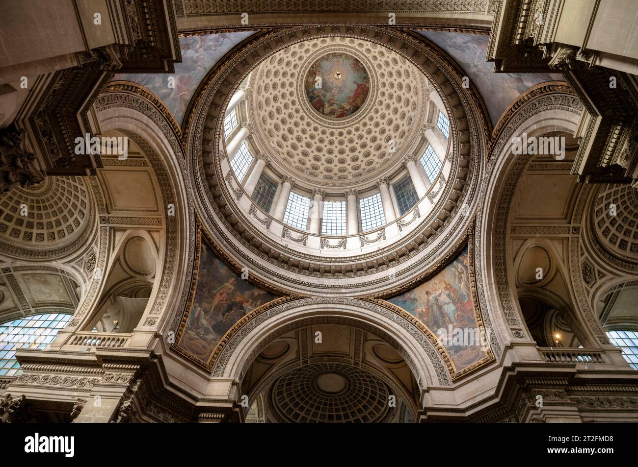 Interior view, dome, ceiling vault, National Hall of Fame Pantheon ...