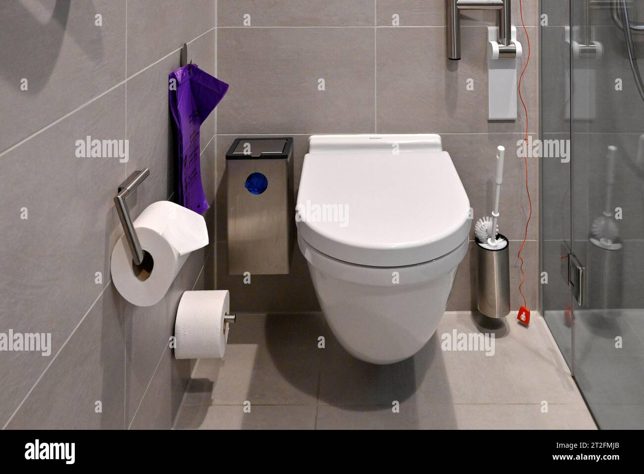 Toilet emergency button Stock Photo - Alamy