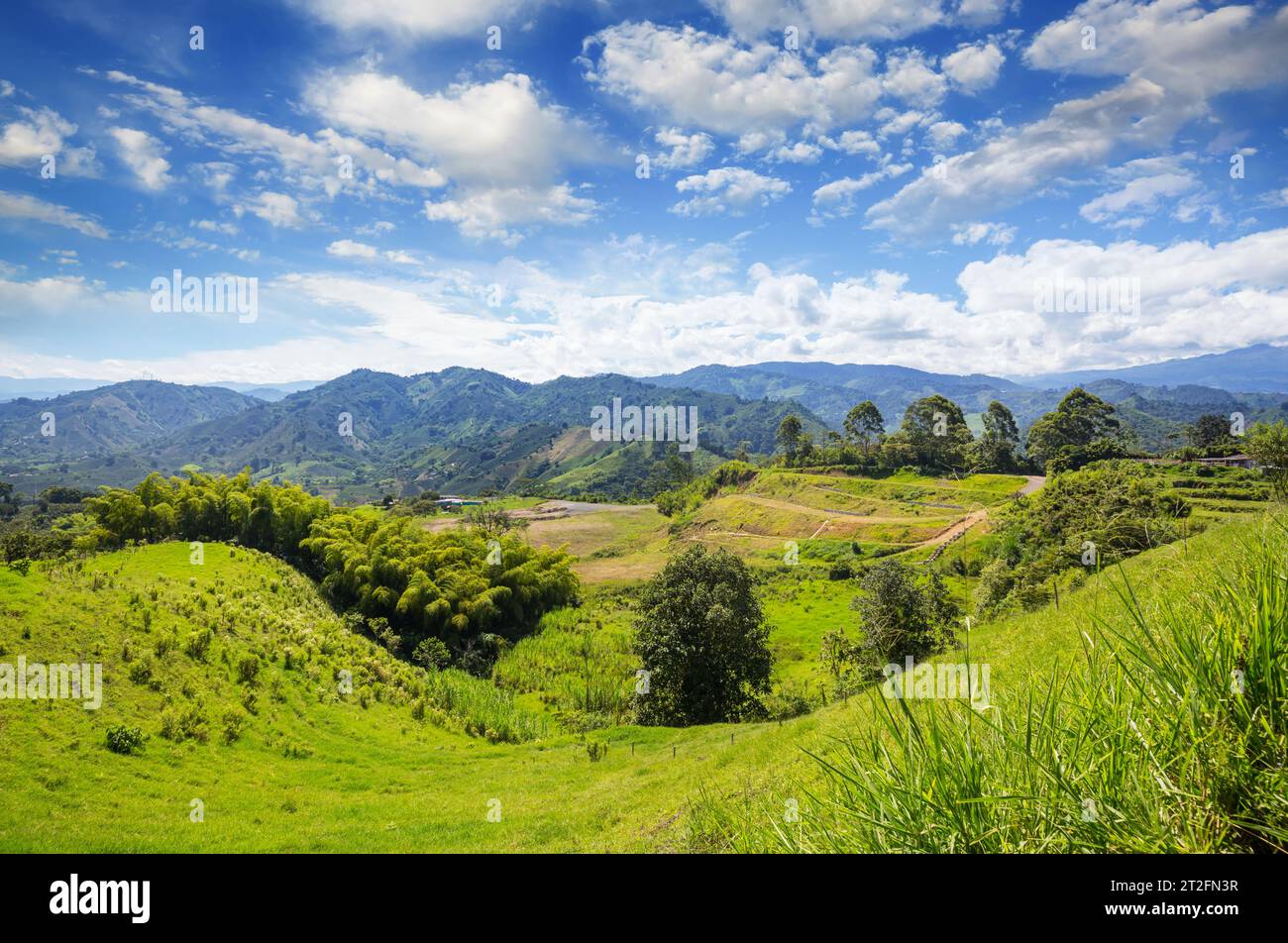Rural landscapes in green colombian mountains Stock Photo - Alamy
