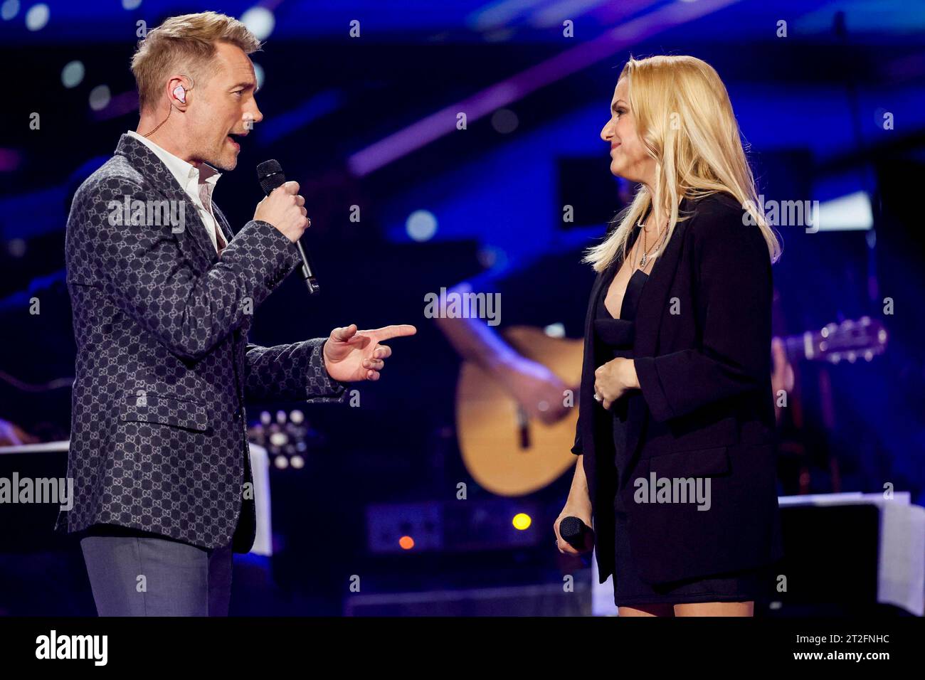 Ronan Keating und Jeanette Biedermann bei der Aufzeichnung der ARD TV ...
