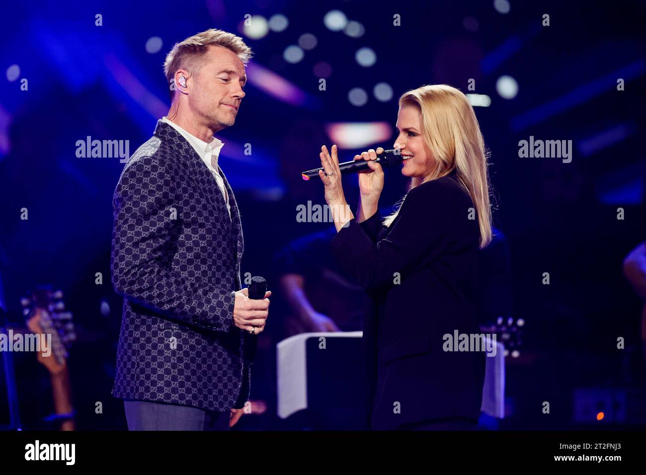 Ronan Keating und Jeanette Biedermann bei der Aufzeichnung der ARD TV ...