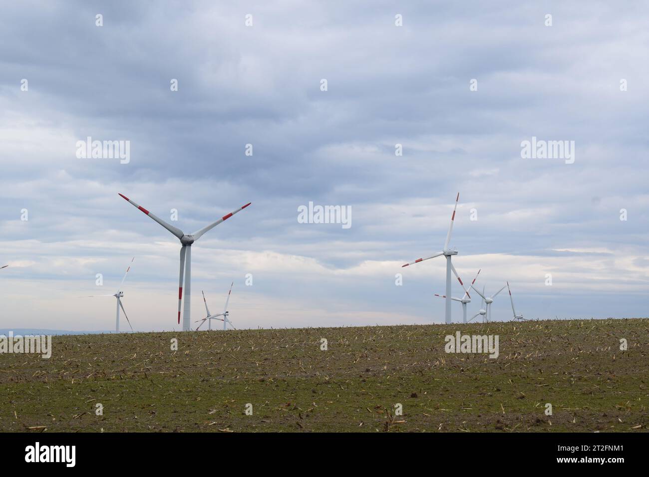 wind power plants in rural landscape Stock Photo - Alamy
