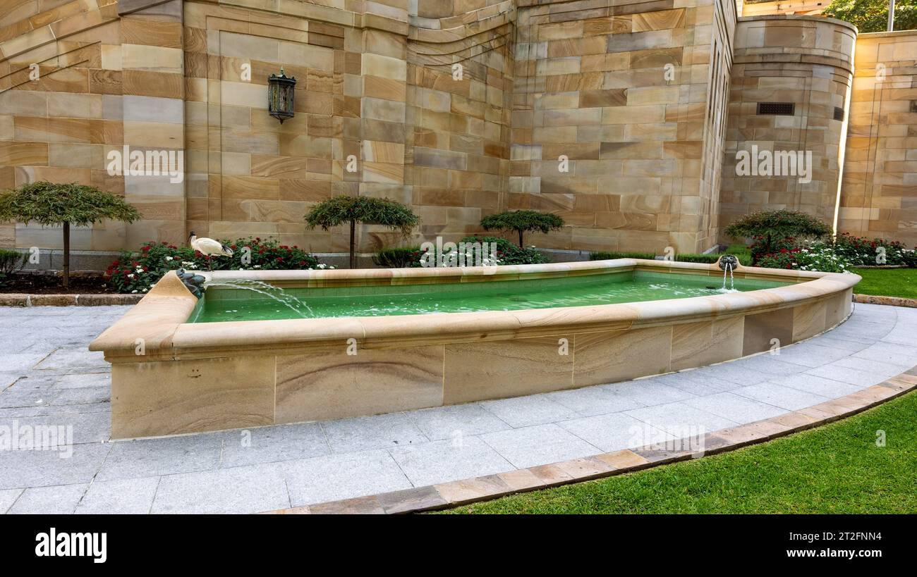 Water Fountain in Anzac Square, Brisbane, Queensland, Australia Stock ...