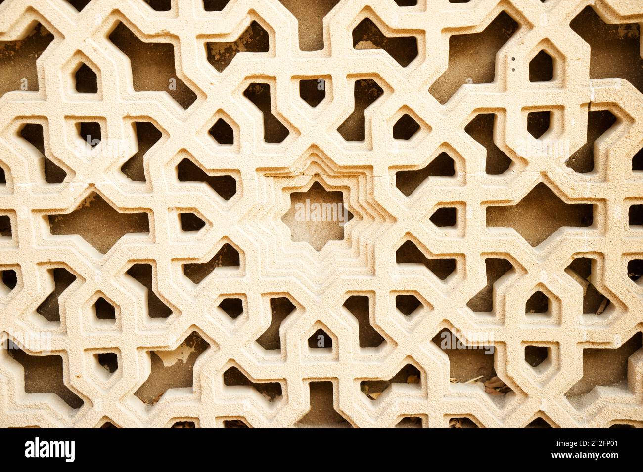 Ancient background with oriental ornaments on the window. Wooden frame ...