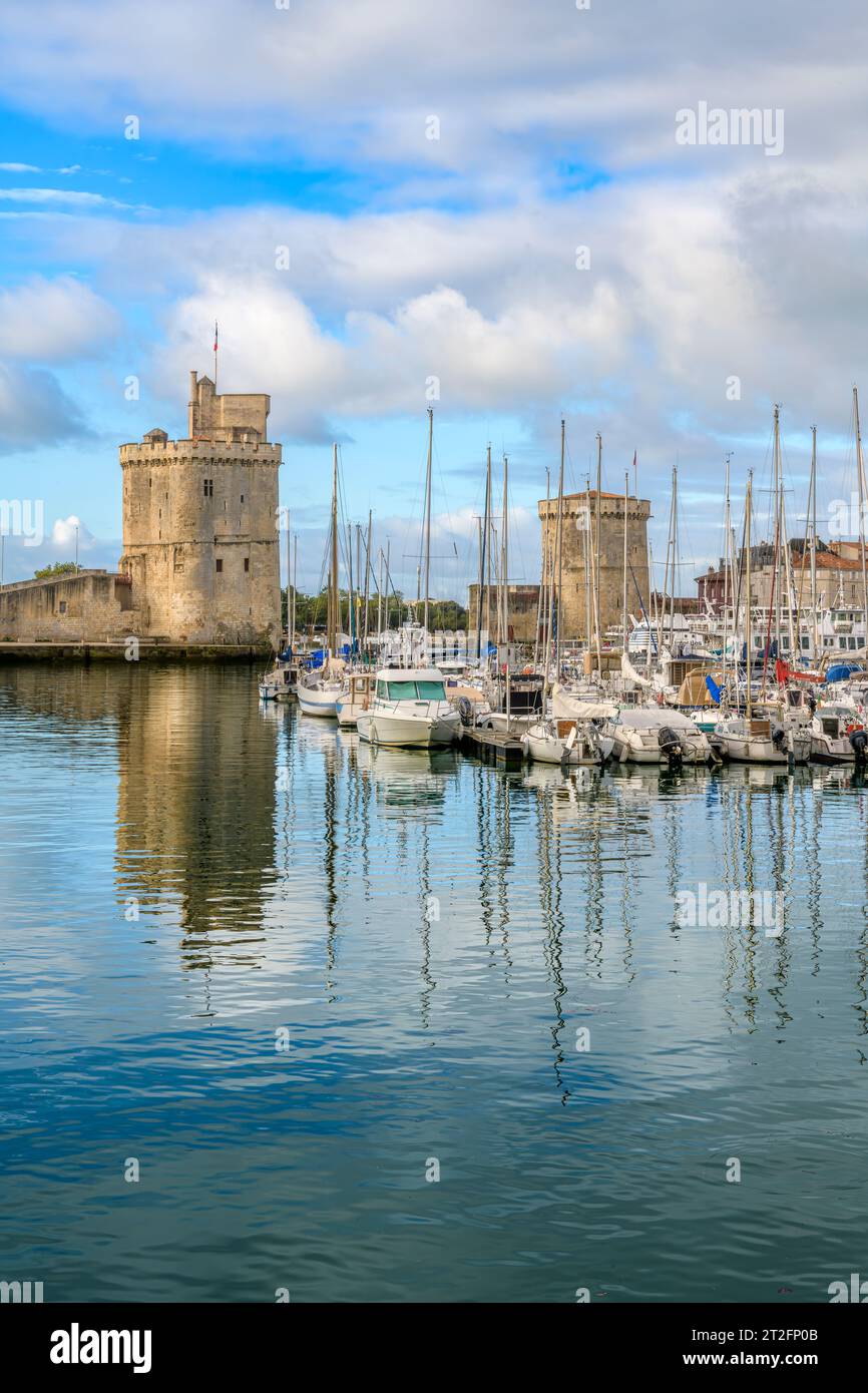 The Old Port harbour in beautiful seaside town of La Rochelle on the ...