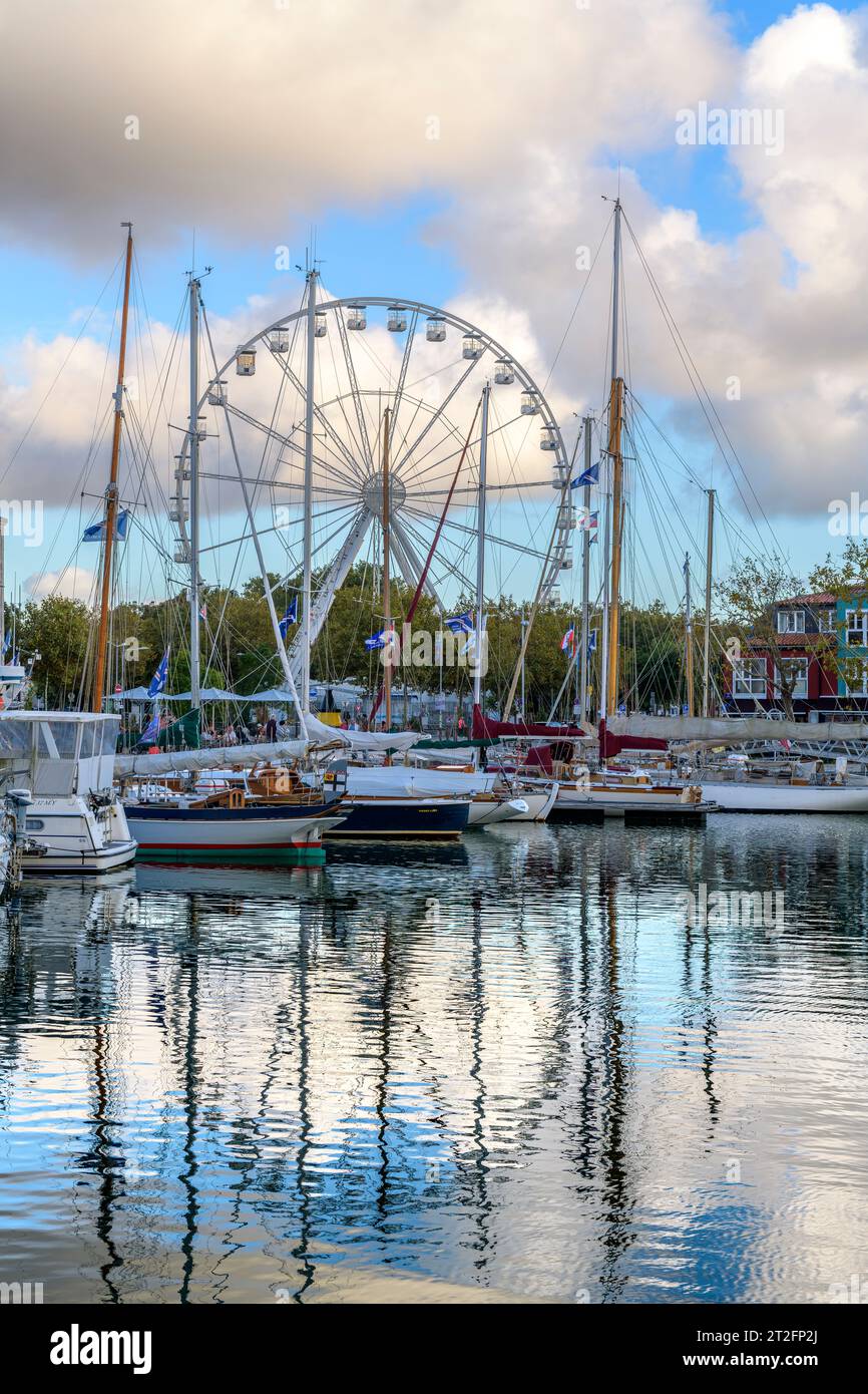 Old Port harbour with yachts and fishing boats bathed in evening light ...