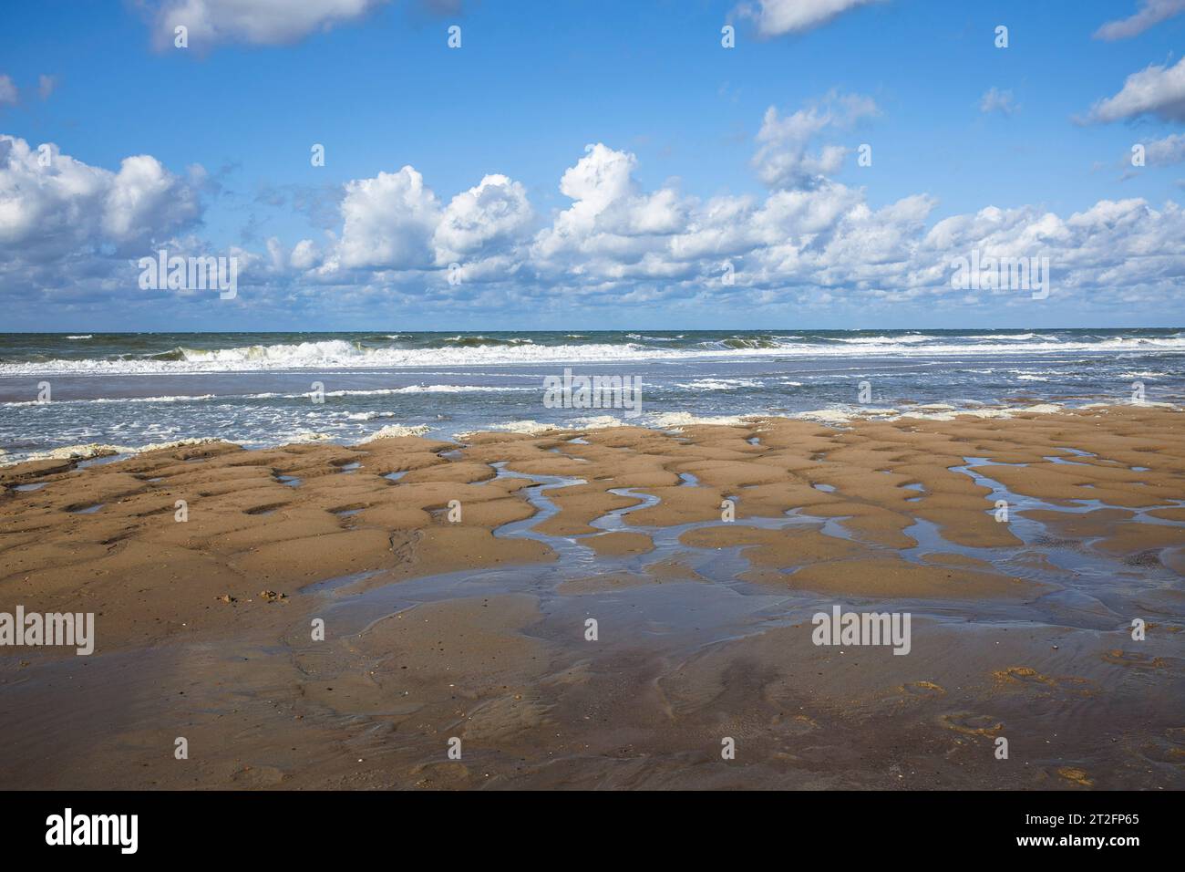 the beach in Oostkapelle on the peninsula Walcheren, Zeeland ...