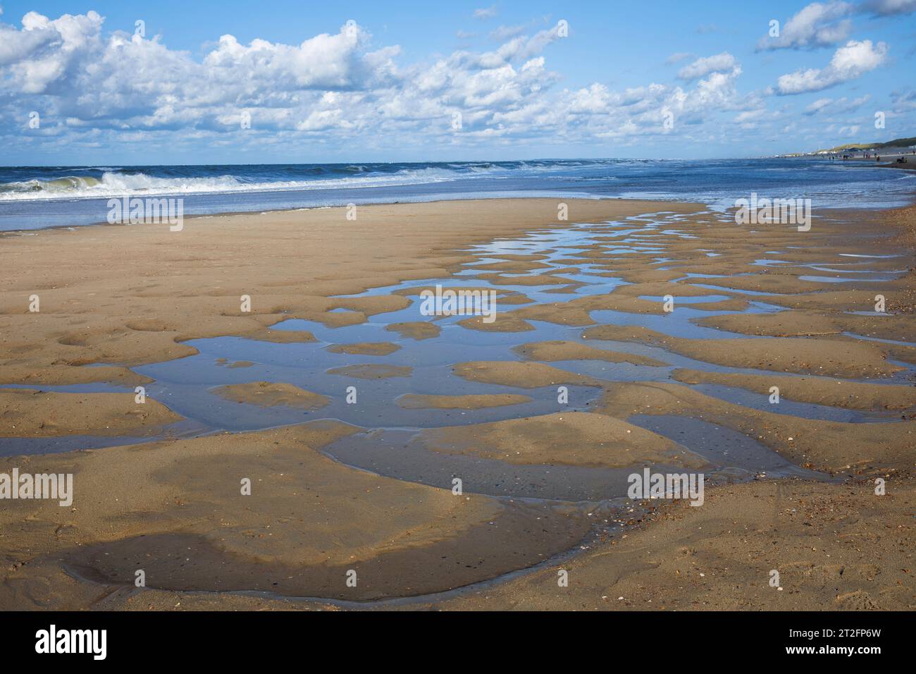the beach in Oostkapelle on the peninsula Walcheren, Zeeland ...