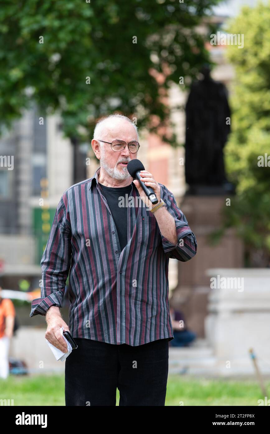 Peter Egan, actor and activist, at Stop Live Transport campaign rally ...