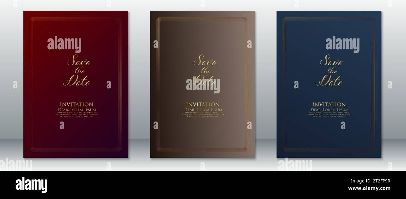 Luxury wedding invitation card template vintage design elegant ...