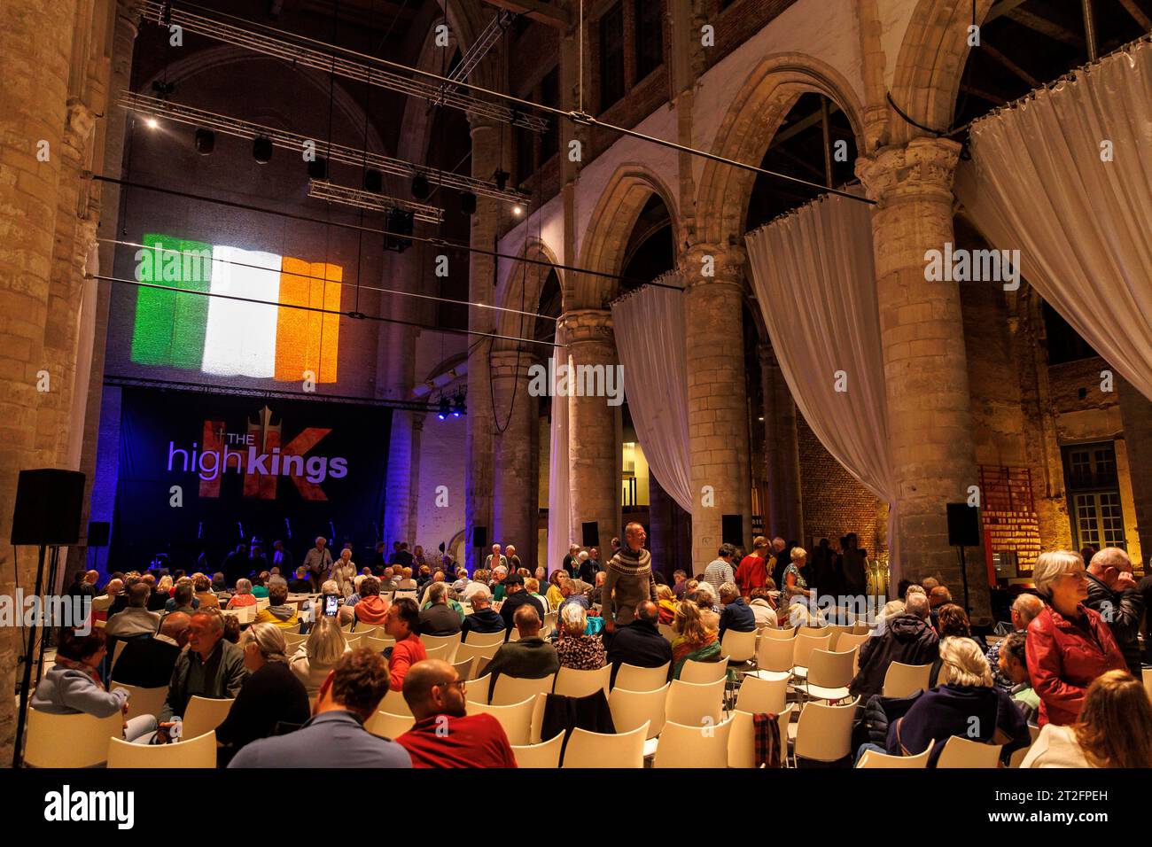 visitors of a concert in the church Grote Kerk Onze-Lieve-Vrouwekerk in ...