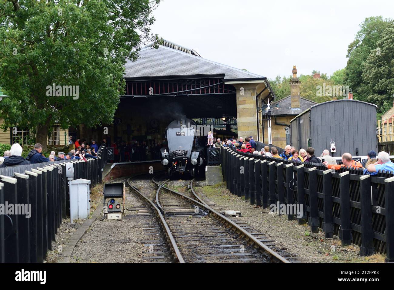 LNER Class A4 Pacific No 60007 Sir Nigel Gresley arriving at Pickering ... LNER Class A4 Pacific No 60007 Sir Nigel Gresley arriving at Pickering ...