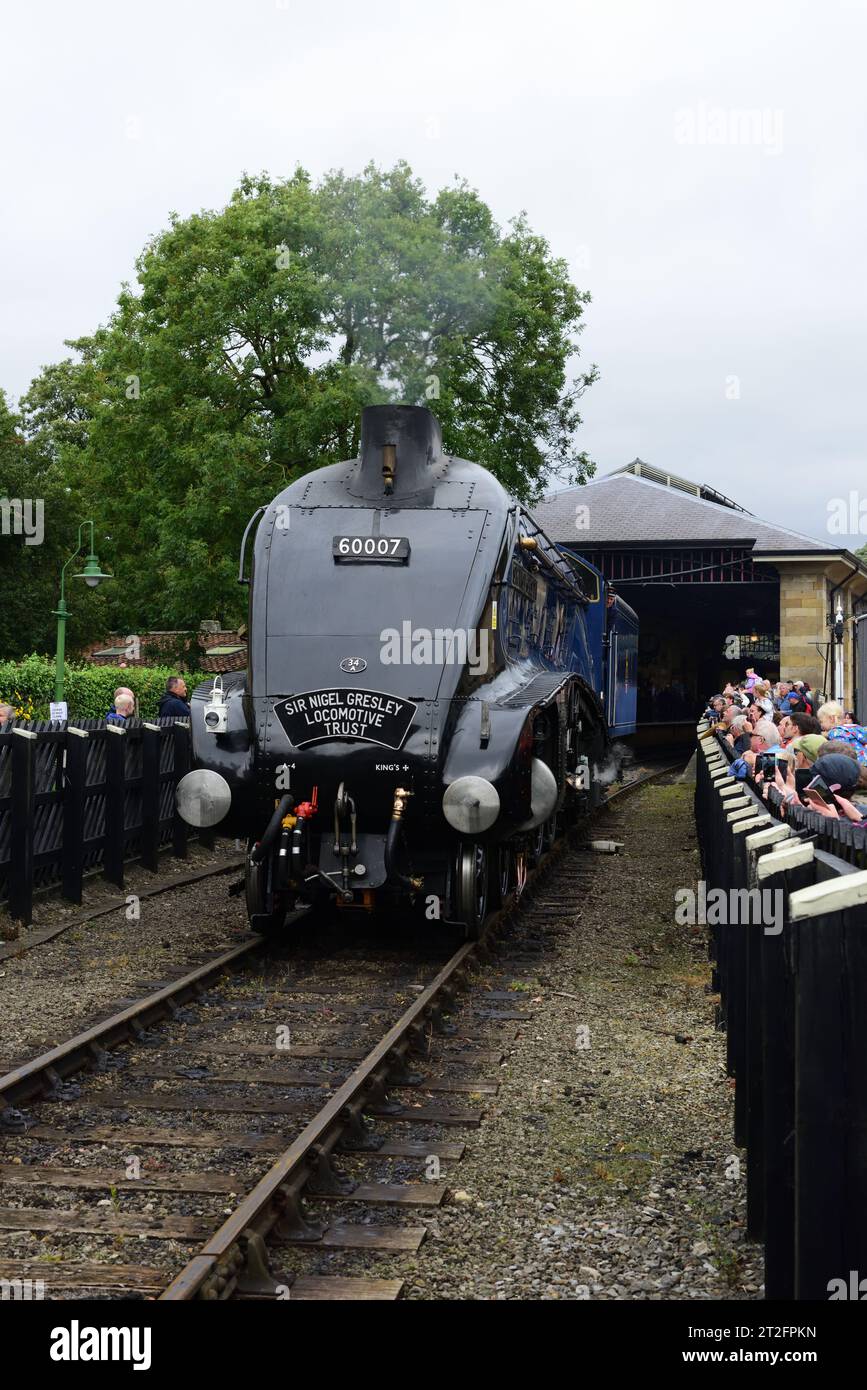 LNER Class A4 Pacific No 60007 Sir Nigel Gresley at Pickering station ...