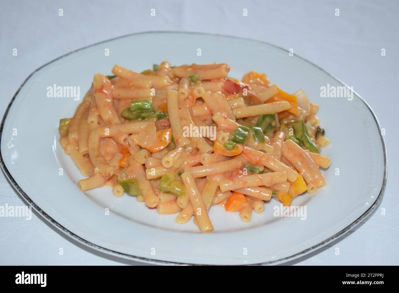 colorful maccaroni dish Stock Photo - Alamy