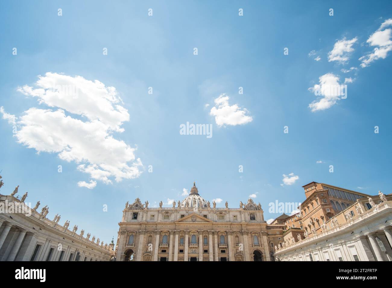 St. Peter's Basilica located at Saint Peter's Square, the large plaza ...