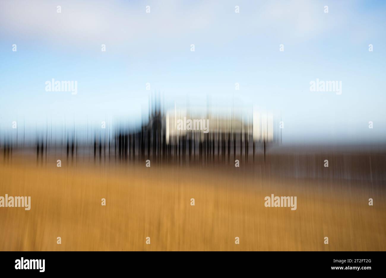 Cleethorpes pier with a vertical blur movement in camera Stock Photo ...