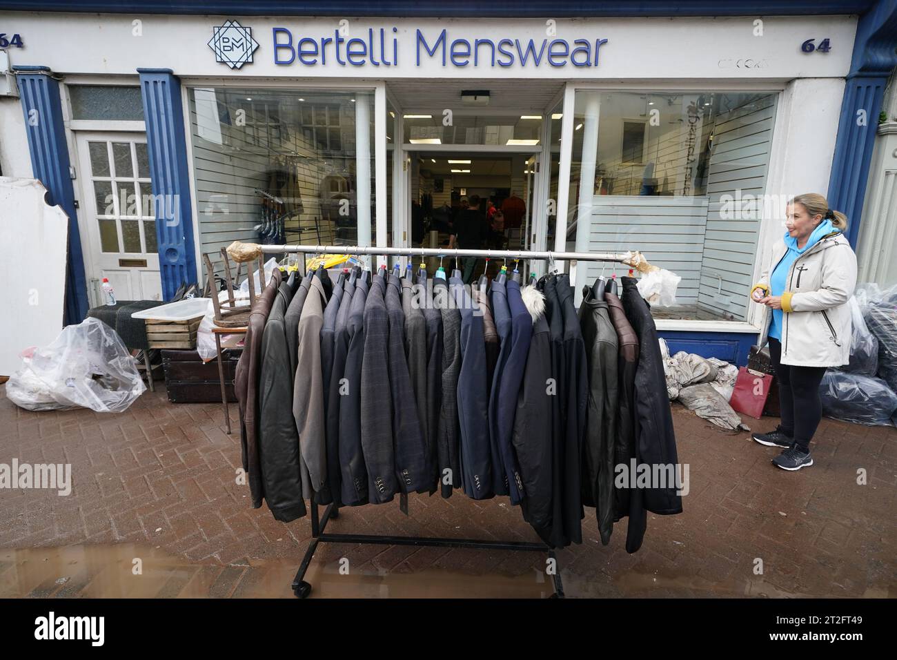 The clean-up continues on Main Street in Midleton, Co. Cork, after ...
