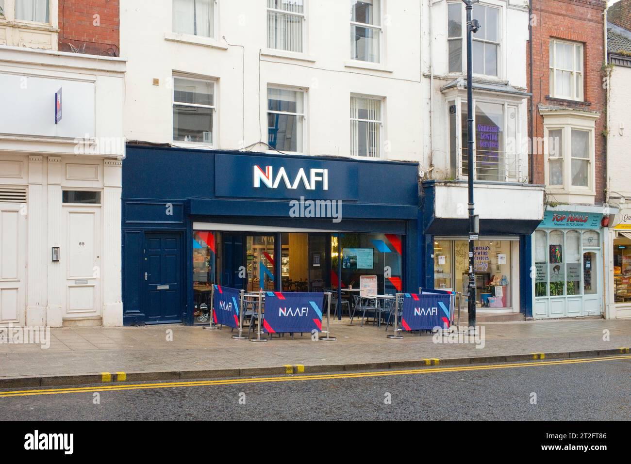 Naafi cafe on Eastborough in Scarborough Stock Photo - Alamy