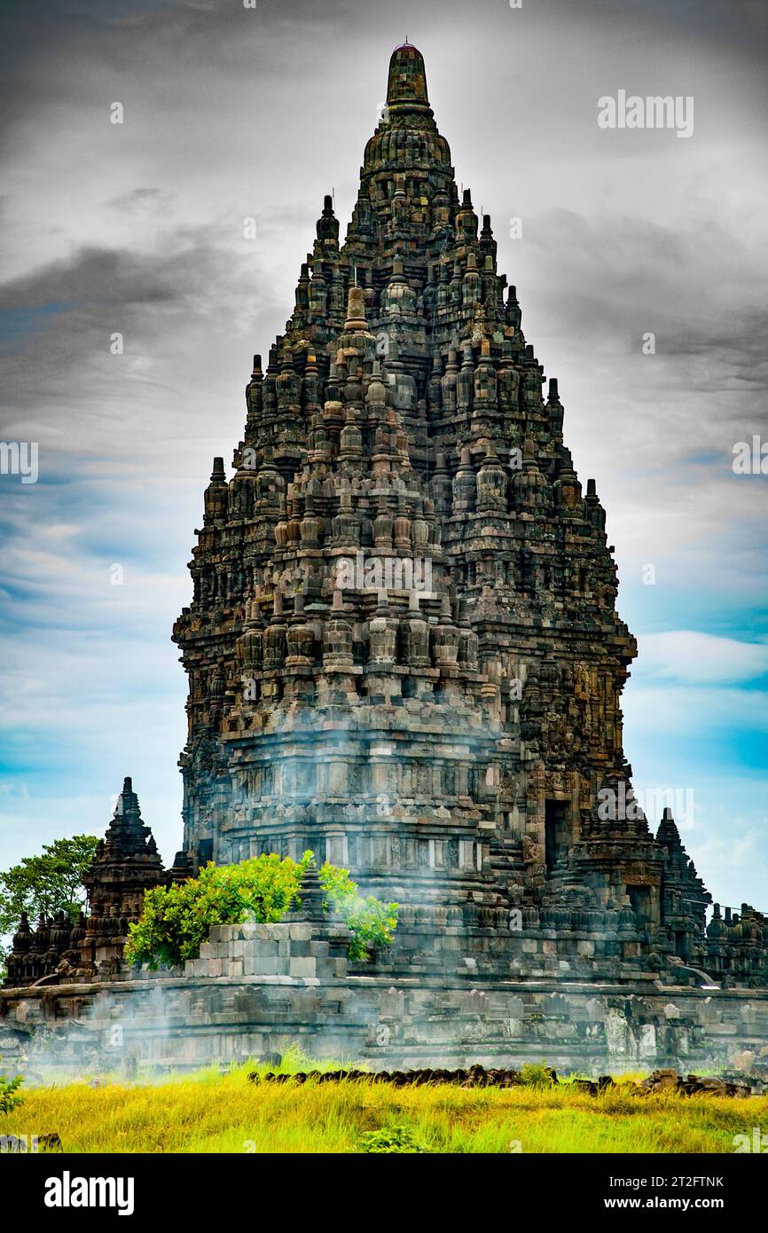 Ruins of of the Prambanan Temple Compounds. Java. Indonesia Stock Photo ...