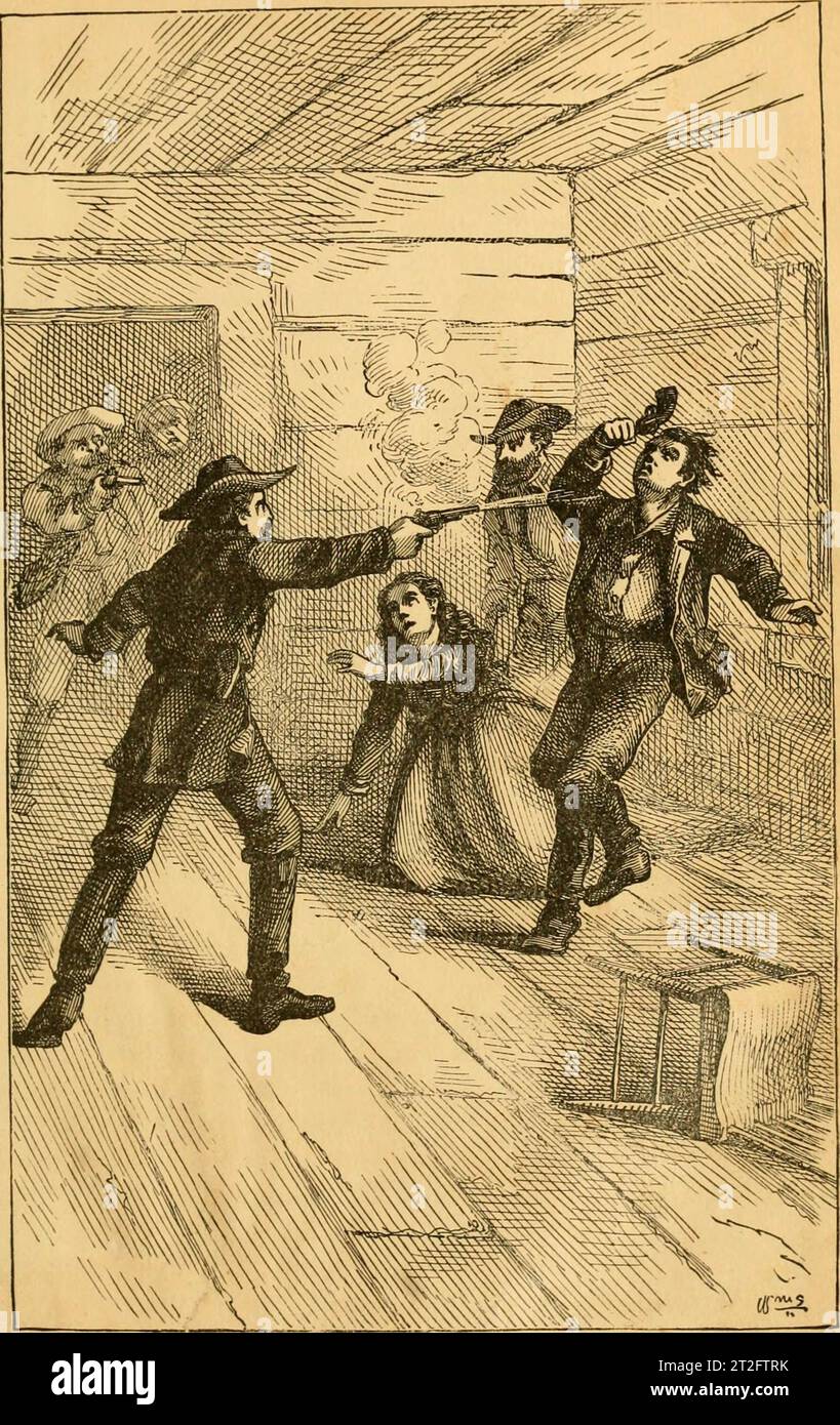 WILD BILL AND TUE OUTLAWS. WILD BILLS FIGHT WITH DESPERADOES Stock ...