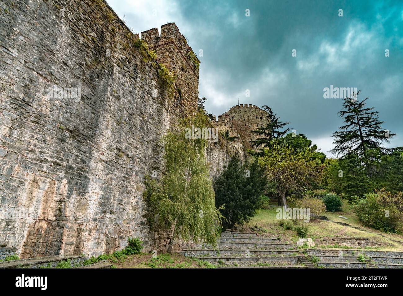 Saruca Pasa Tower in the ancient fortress of Rumeli Hisari. Istanbul ...