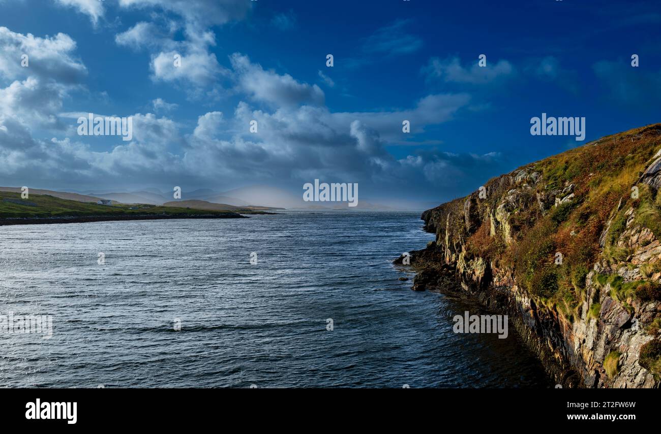 View from the bridge - Great Bernera on the right and the Island of ...