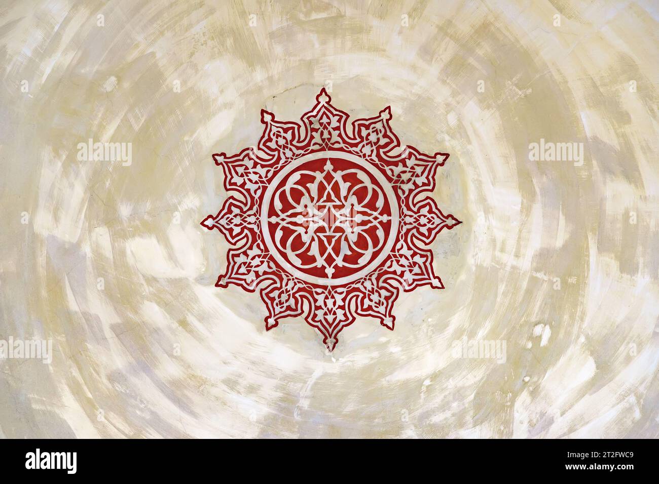 Figure on the ceiling of the Blue Mosque in Istanbul. Turkey Stock ...