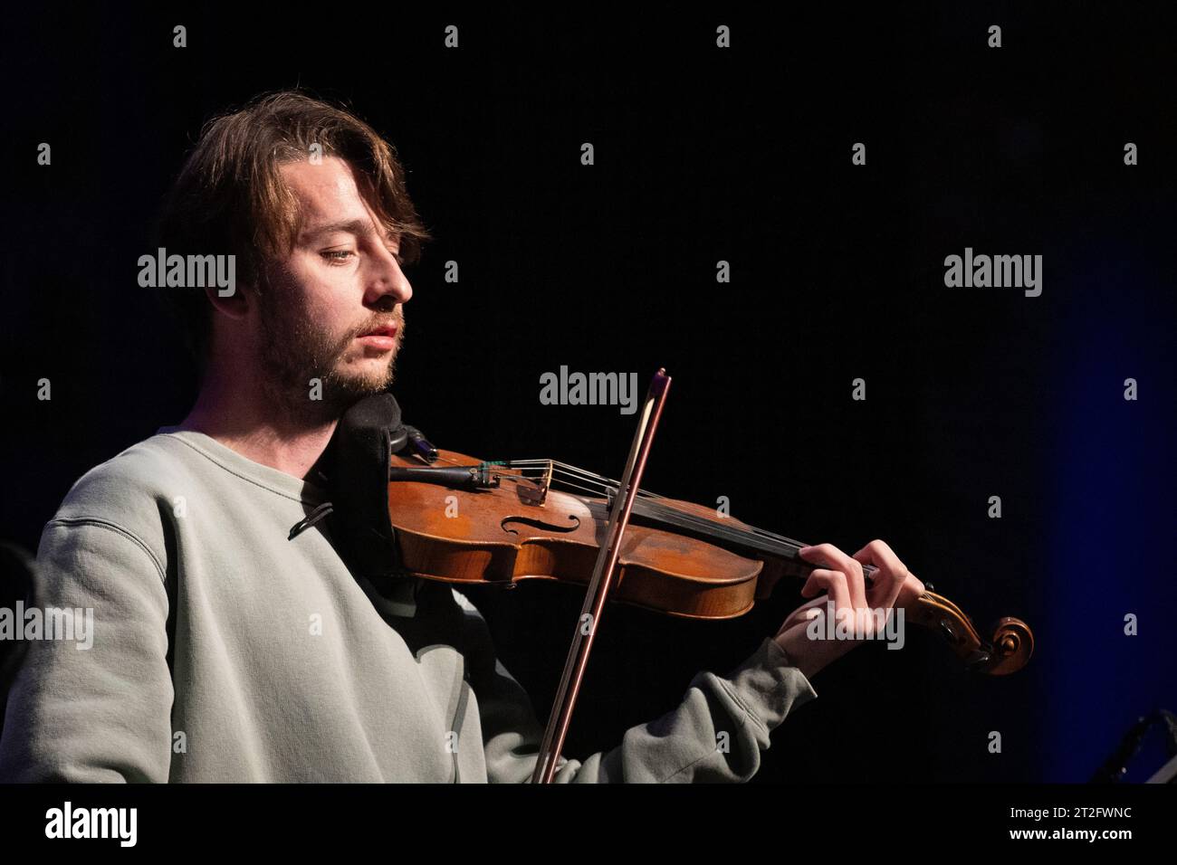 Dominic Ingham plays violin with Jonny Mansfield Quintet, Scarborough ...