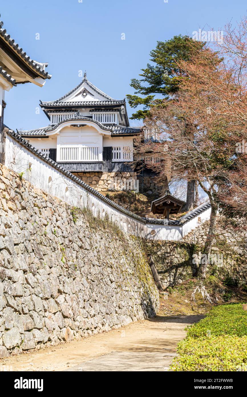 Bitchu Matsuyama castle in Japan. The Nino maru, outer compound going ...