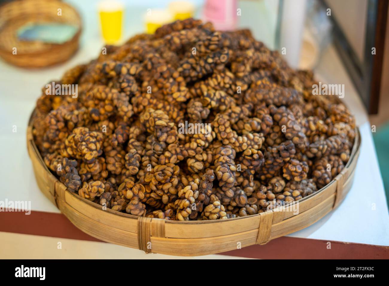 A closeup of coffee beans on display Stock Photo - Alamy