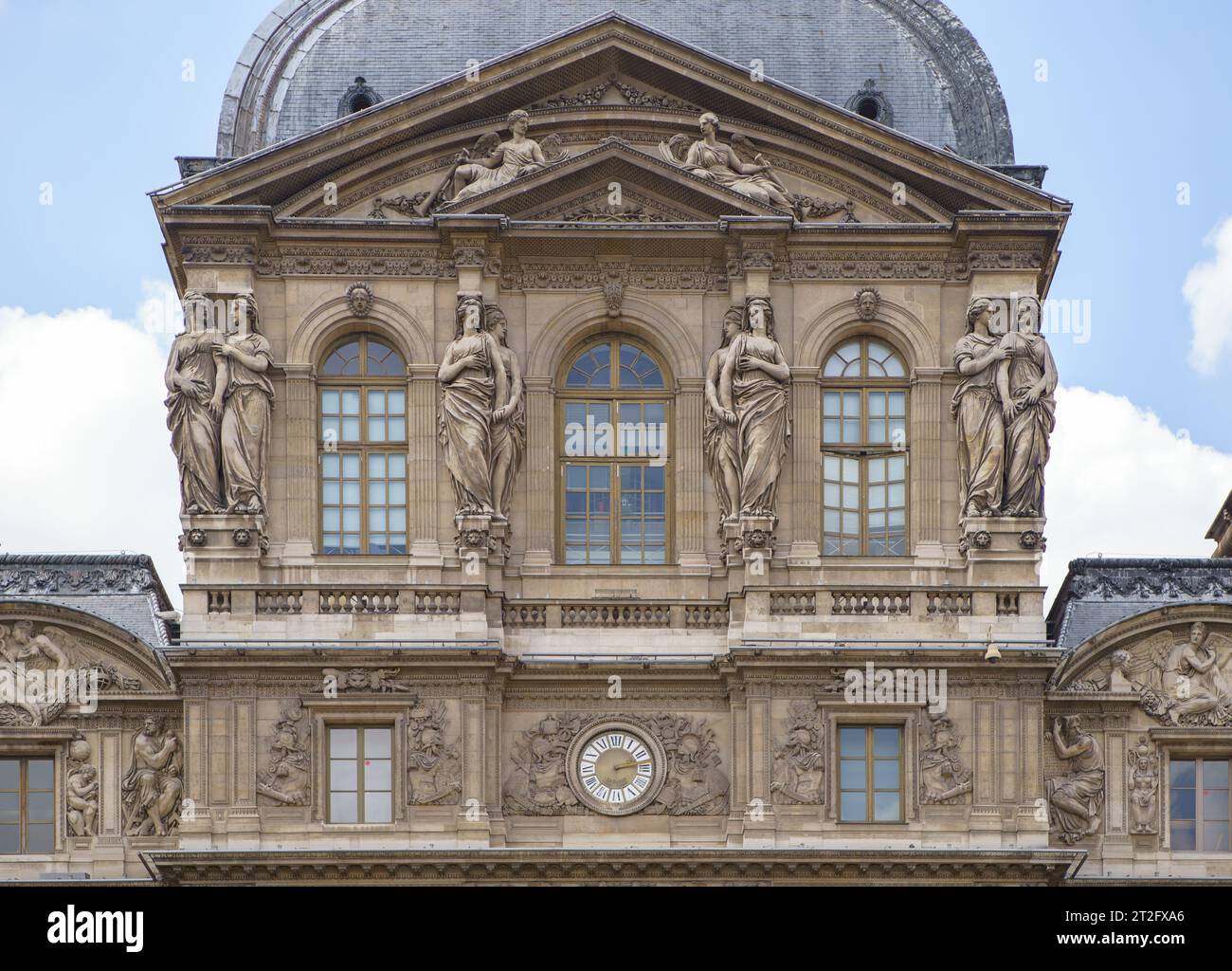 Pavillon de l’Horloge (Clock Pavilion) or Pavillon Sully in Western ...