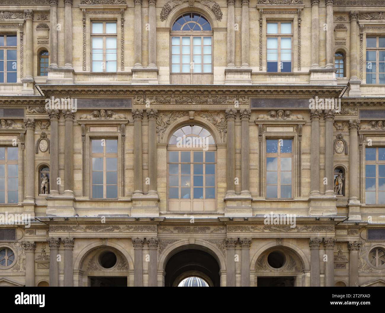 Louvre cour carree exterior hi-res stock photography and images - Alamy