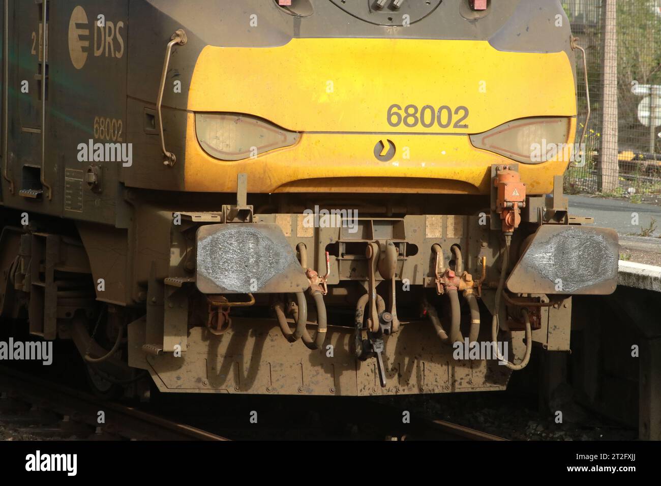 Close up lower part of front of Direct Rail Services class 68 diesel ...