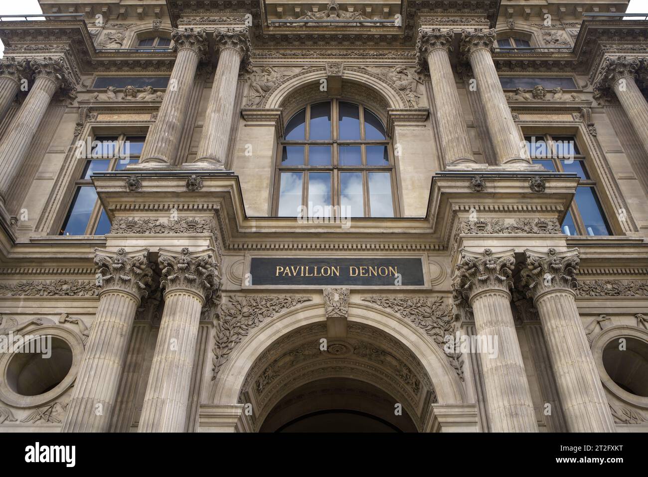 Denon louvre facade hi-res stock photography and images - Alamy