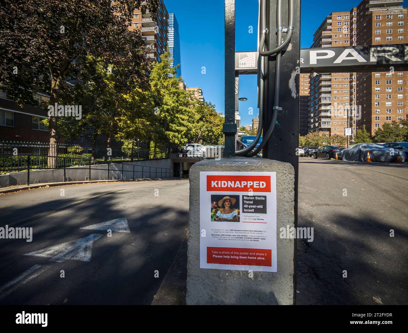 Kidnapped flyers are seen posted on walls in the Chelsea neighborhood ...