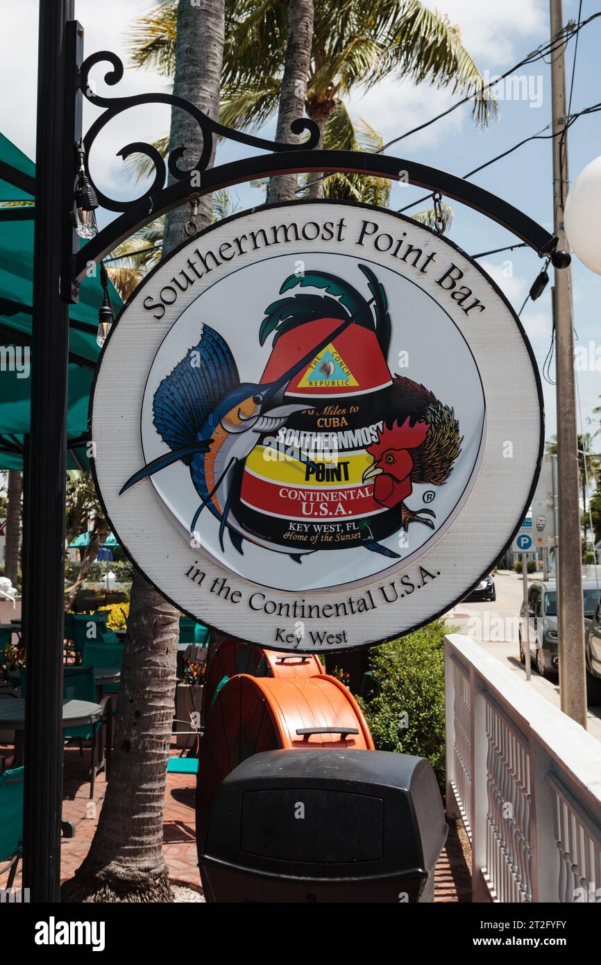 The Southernmost Point Bar, Key West, Florida, USA Stock Photo - Alamy