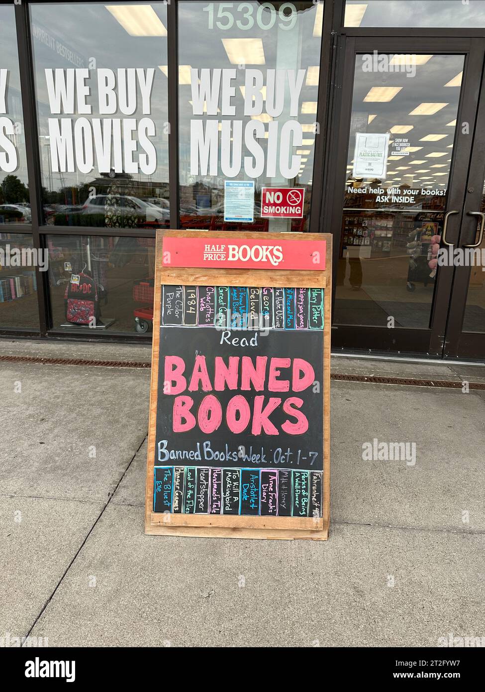 Olathe, Kansas - October 19, 2023: Celebrating banned books at Half ...