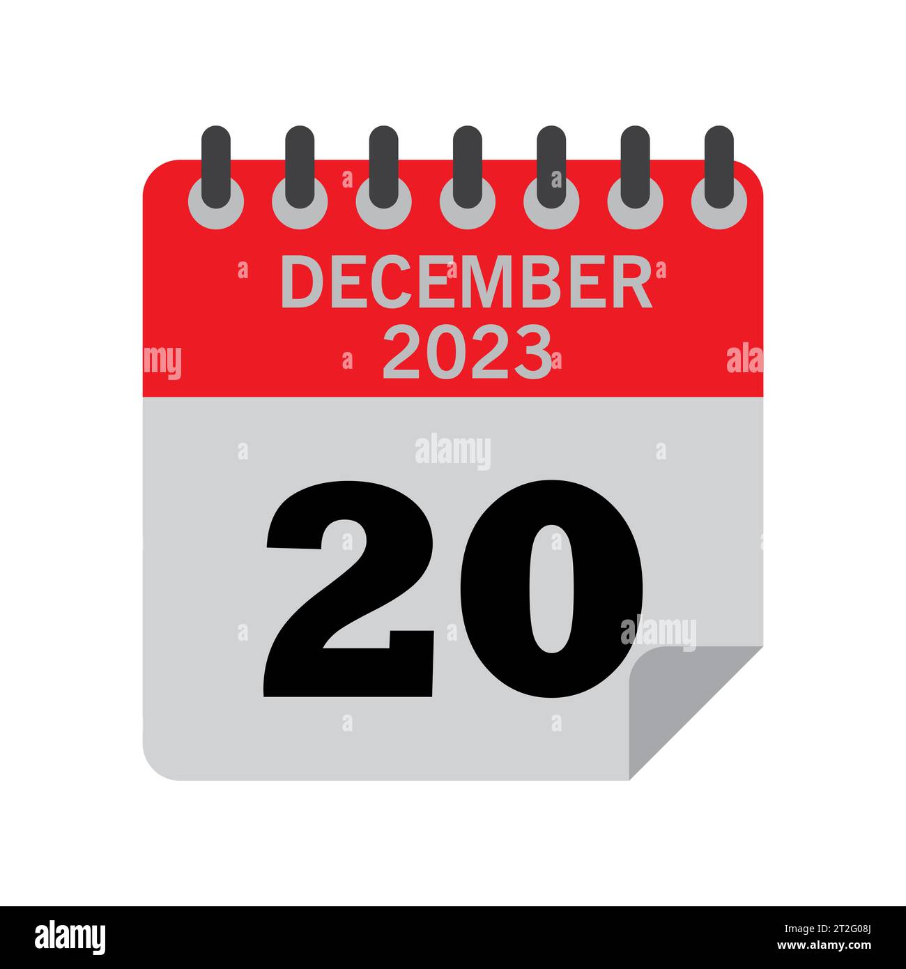 December Calender number logo template icon Stock Photo - Alamy