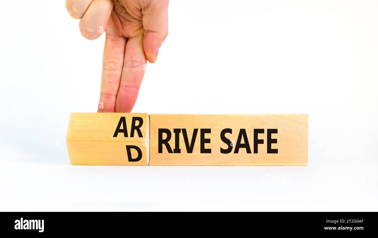 Drive and arrive safe symbol. Concept words Drive safe Arrive safe on ...