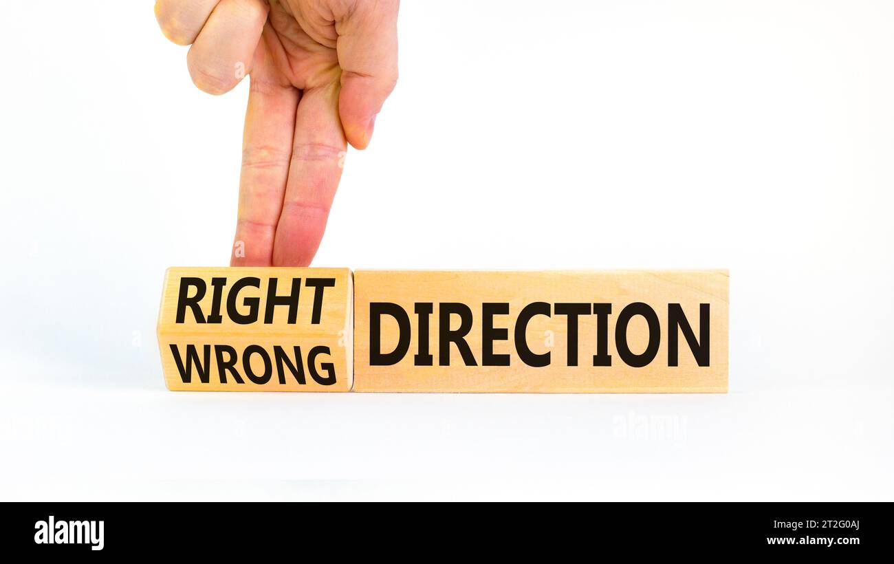 Right or wrong direction symbol. Concept words Right direction Wrong ...