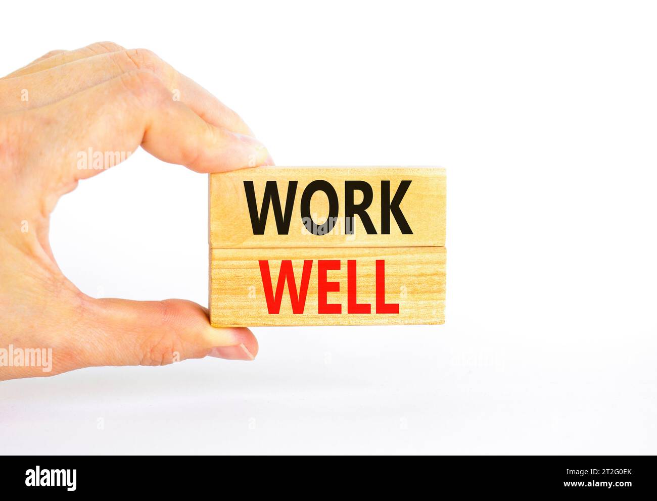 Work well symbol. Concept words Work well on beautiful wooden block ...