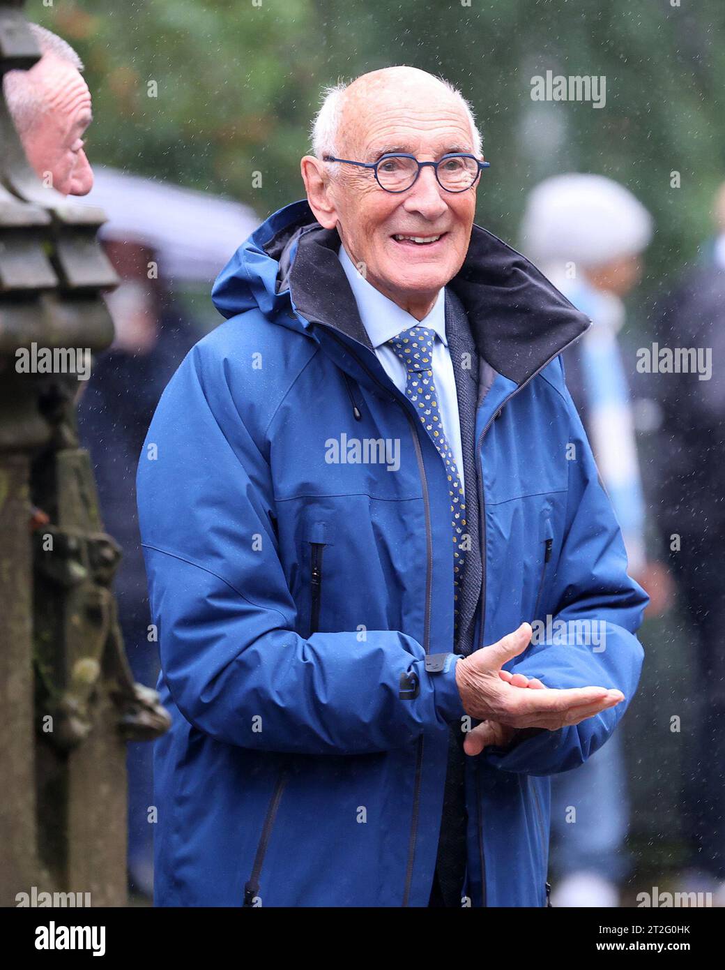 Manchester, UK, 19th October 2023. Legendary football commentator Barry ...