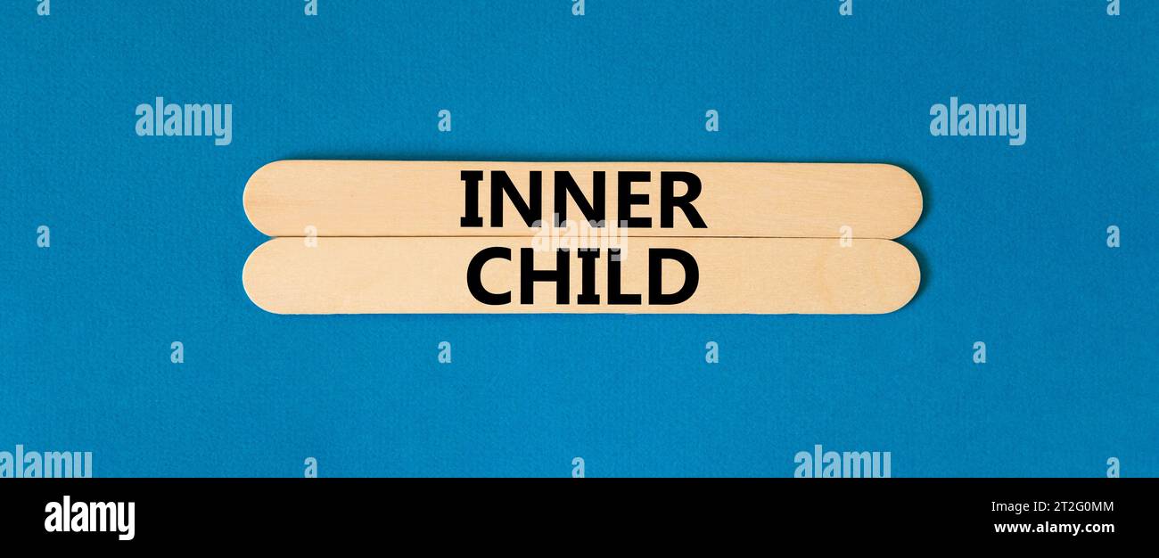 Inner child symbol. Concept words Inner child on wooden stick ...