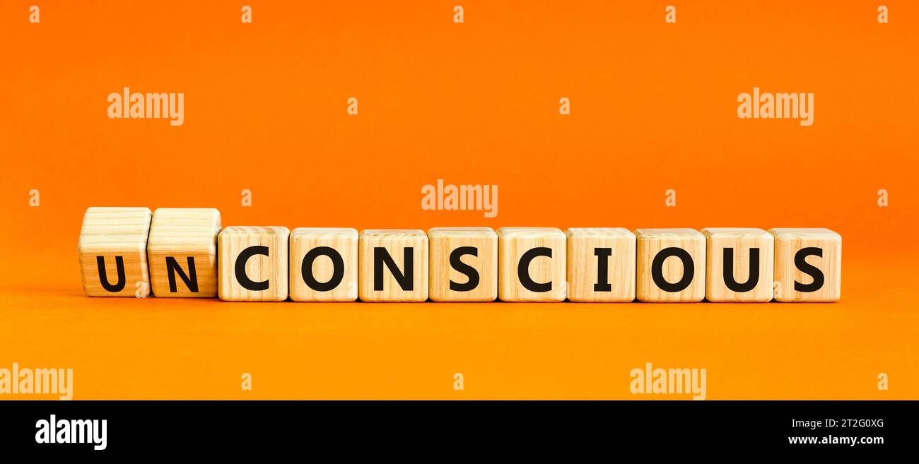 Conscious or unconscious symbol. Concept words Conscious Unconscious on ...