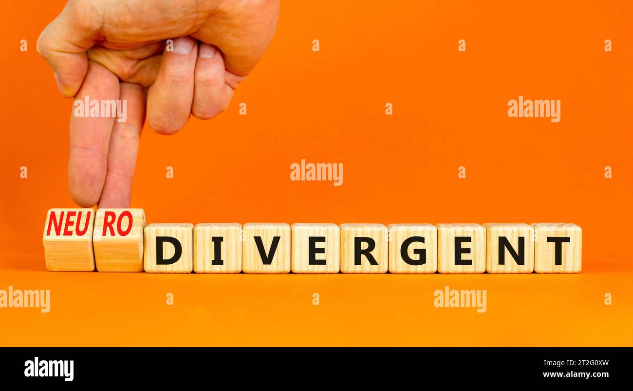 Divergent or neurodivergent symbol. Concept words Divergent ...