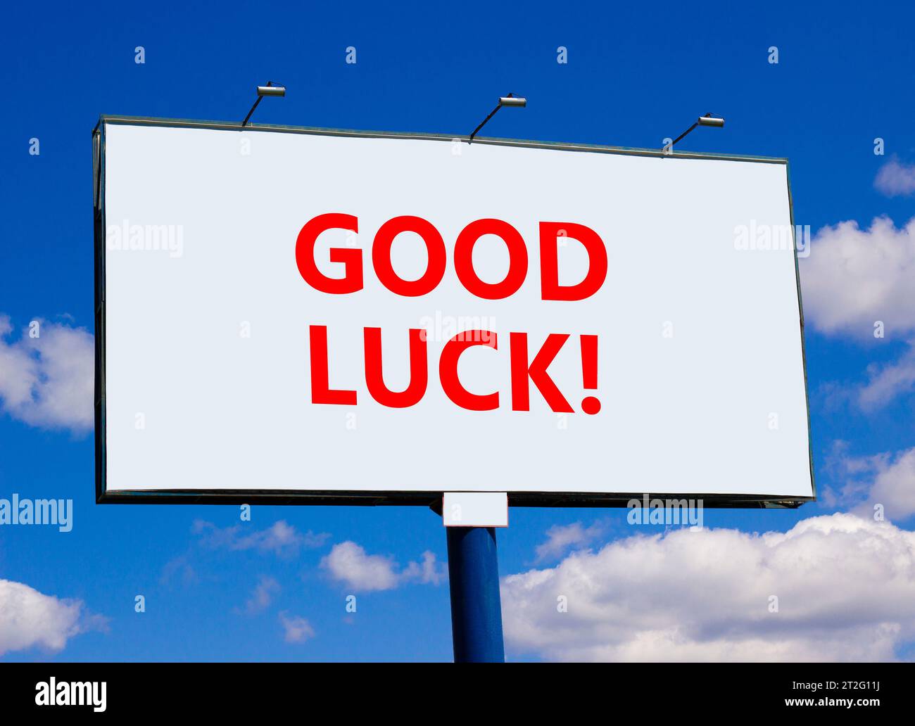 Good luck symbol. Concept words Good luck on beautiful big white ...