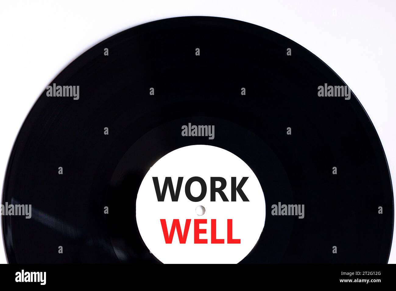 Work well symbol. Concept words Work well on beautiful black old retro ...